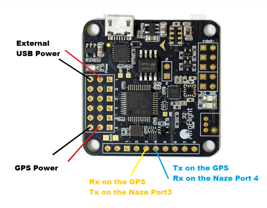 Naze32 Rev 6 Configuration for UBLOX NEO-6M GPS - DeFacto IO