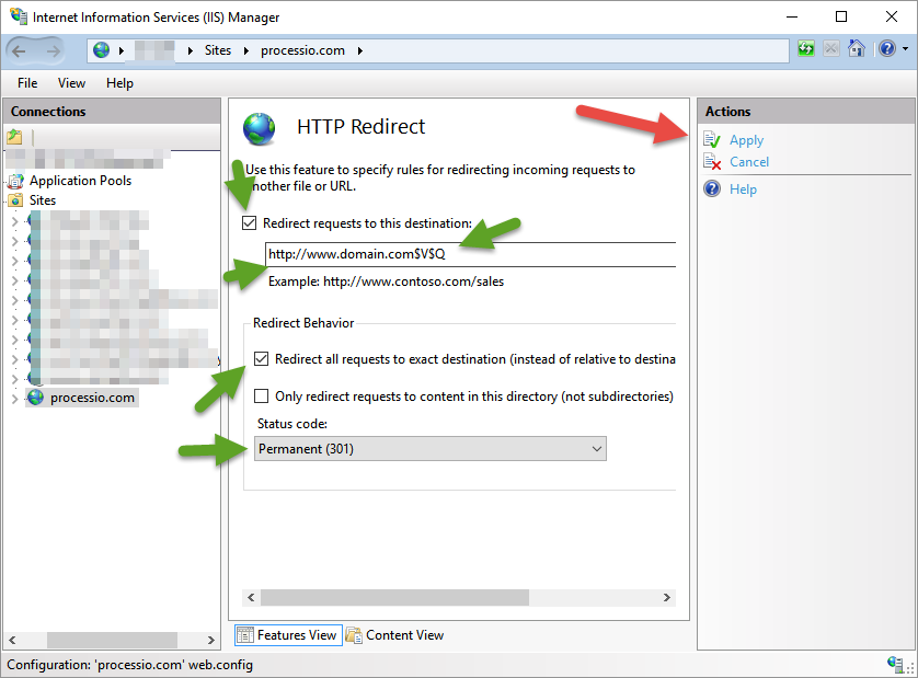 Iis Redirect With A Querystringurl Vars Defacto Io